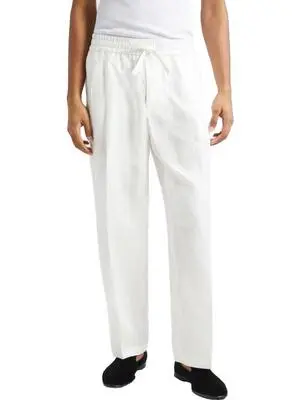 Dolce & Gabbana Pleated Linen Pants - W0111 Bianco