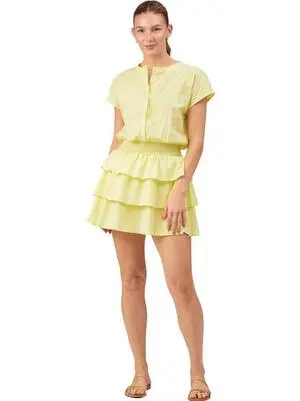 TAYLOR TILLMAN Melody Mini Dress Yellow