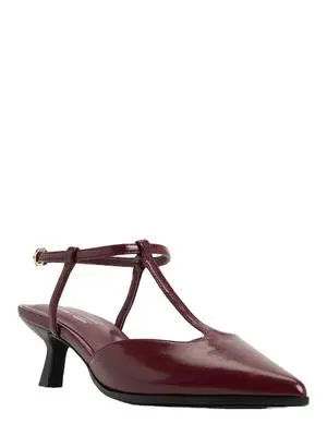 CALL IT SPRING BY ALDO Talaa Ankle Strap Pointed-toe Kitten Heel Pumps - Bordo