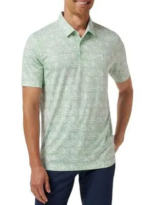 Travis Mathew Featherweight Cabana Polo - Aqua Foam