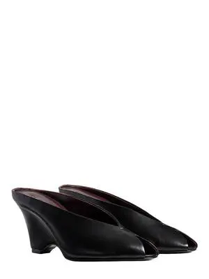 Khaite Cloak Peep Toe Mule - 200 Black