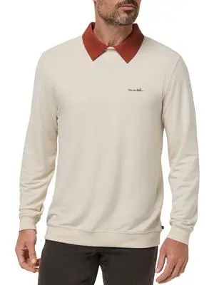 Travis Mathew Amenities Collared Sweatshirt - Birch