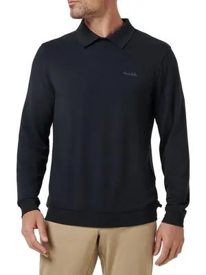 Travis Mathew Amenities Collared Sweatshirt - Black