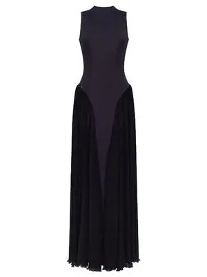 MILLA Elegant Mock Neck Maxi Dress
