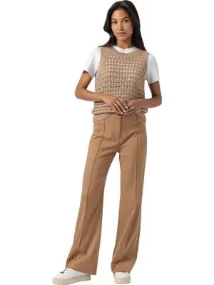 SAINT + SOFIA Cambridge Tailored Wide Leg Pant Brown