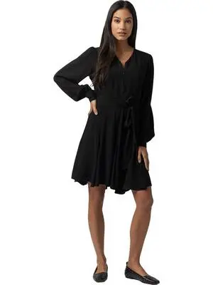 SAINT + SOFIA Joselyn Mini Fit & Flare Dress Black