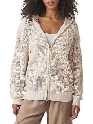 SPLENDID Nala Openwork Cotton Zip Hoodie