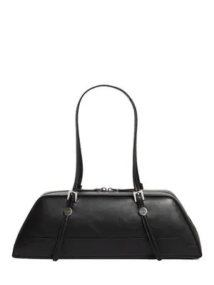 Marni East/west Duffle Leather Shoulder Bag - Black