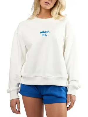 VIENS AVEC MOI The Nice Sweatshirt - White