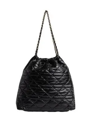 SAINT + SOFIA Camilla Drawstring Tote Bag - Black