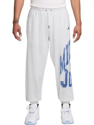 JORDAN Brooklyn Collegiate Loose Fit Sweatpants - Birch Heather/black