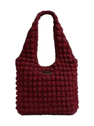 SAINT + SOFIA Soho Shoulder Tote Bag - Burgundy