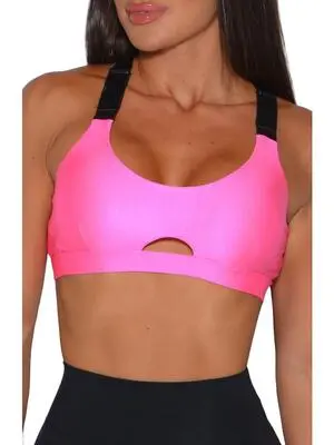 BOMBSHELL SPORTSWEAR Glow Sports Bra - Neon Pink