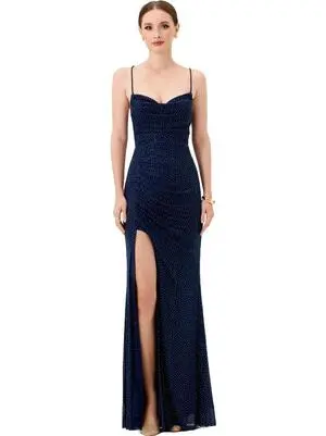 BARIANO Fenella Strappy Back Maxi Gown Navy