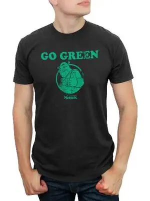 SHREK St. Patrick's Day Go Green Graphic T-shirt - Black