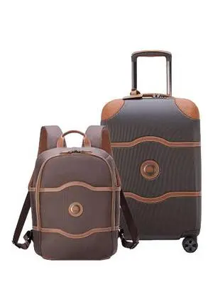 DELSEY PARIS Luggage Set With Carry-on And Backpack - Chocolate Brown