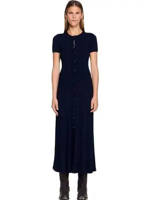 SANDRO Knit Maxi Dress