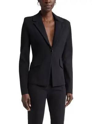 St. John Harper One-button Knit Jacket - Black