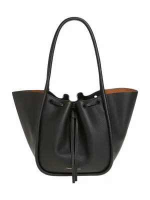 Proenza Schouler Large Ruched Pebbled Leather Tote - Black