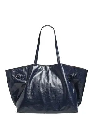 Proenza Schouler Crinkled Leather Tote - Navy