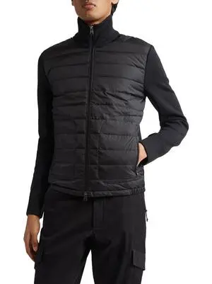 Moncler Maglia Mixed Media Cardigan - Black/black