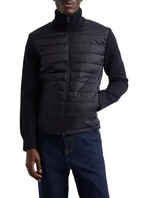 Moncler Maglia Mixed Media Cardigan - Navy