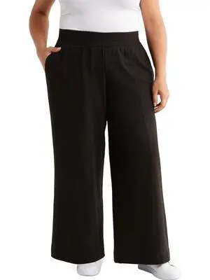 Wit & Wisdom Skyrise Pintuck Palazzo Pants - Black