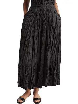 Lafayette 148 New York Plissé Maxi Skirt - Black