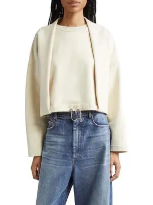Sportmax Minnie Layered-effect Sweatshirt - Ivory