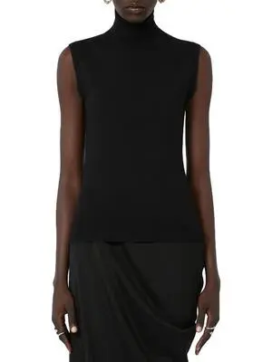 Sportmax Vertigo Sleeveless Virgin Wool Sweater - Black
