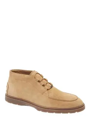TOD'S Apron Toe Suede Chukka Boot - Biscotto