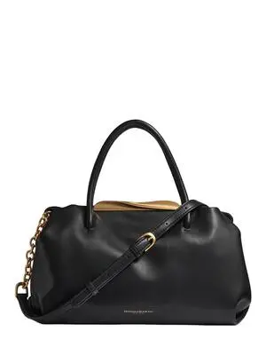 Donna Karan New York Poplin Small Satchel - Black/gold