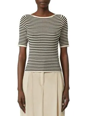 Max Mara Waser Stripe Rib Sweater - Beige