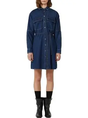 Max Mara Balenio Long-sleeve Denim Shirtdress - Navy