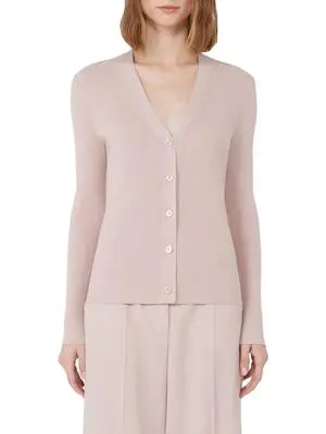 Max Mara Gabriel Rib Cardigan - Powder