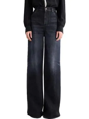 Chloé High-waist Wide-leg Jeans - Onyx Black