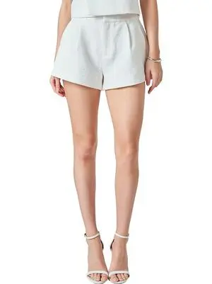 ENDLESS ROSE Textured Wide Leg Shorts