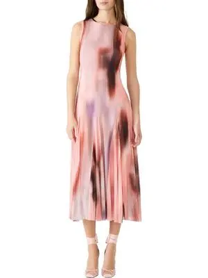 Steve Madden Marenne Pleated Midi Dress - Dusty Rose