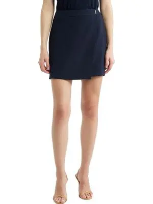 BOSS Wrap Front Mini Skirt - Sky Captain