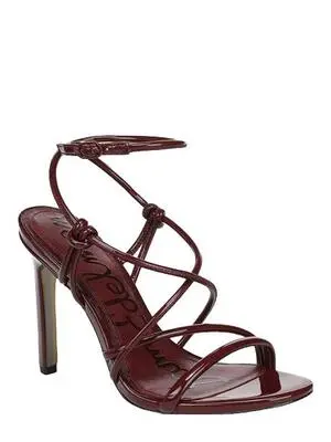 Sam Edelman Ankle Strap Stiletto Sandals - French Merlot
