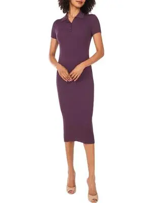 Vince Camuto Ribbed Knit Midi Dress - Plum Perfect