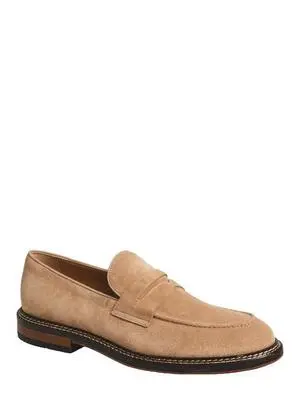 ELEVENTY Suede Penny Loafer