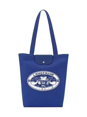 Longchamp X Constantin Riant Le Pliage Tote Cobalt