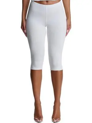 Naked Wardrobe Capri Leggings White