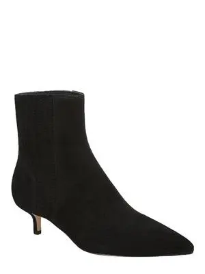 Veronica Beard Lisa Pointy-toe Kitten Heel Booties - Black