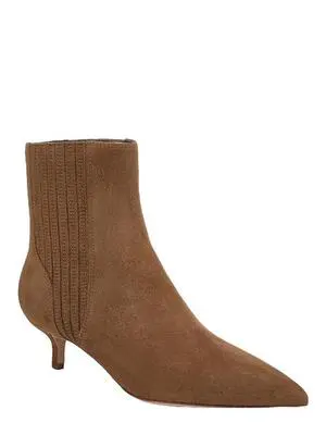 Veronica Beard Lisa Pointy-toe Kitten Heel Booties - Hazelwood