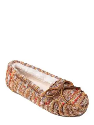 Minnetonka Cally Faux Fur Lined Slipper - Brown Multi