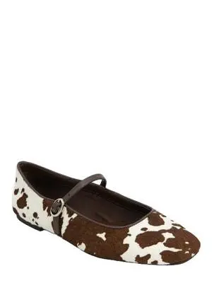 KENNETH COLE Jasper Mary Jane Flat - Brown Cow Haircalf