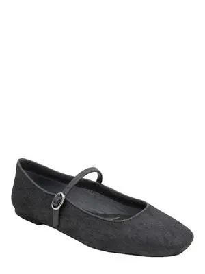 KENNETH COLE Jasper Mary Jane Flat - Charcoal Haircalf