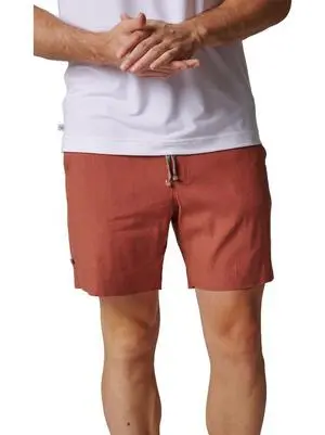 LEISURE LAB Linen Blend Shorts - Copper